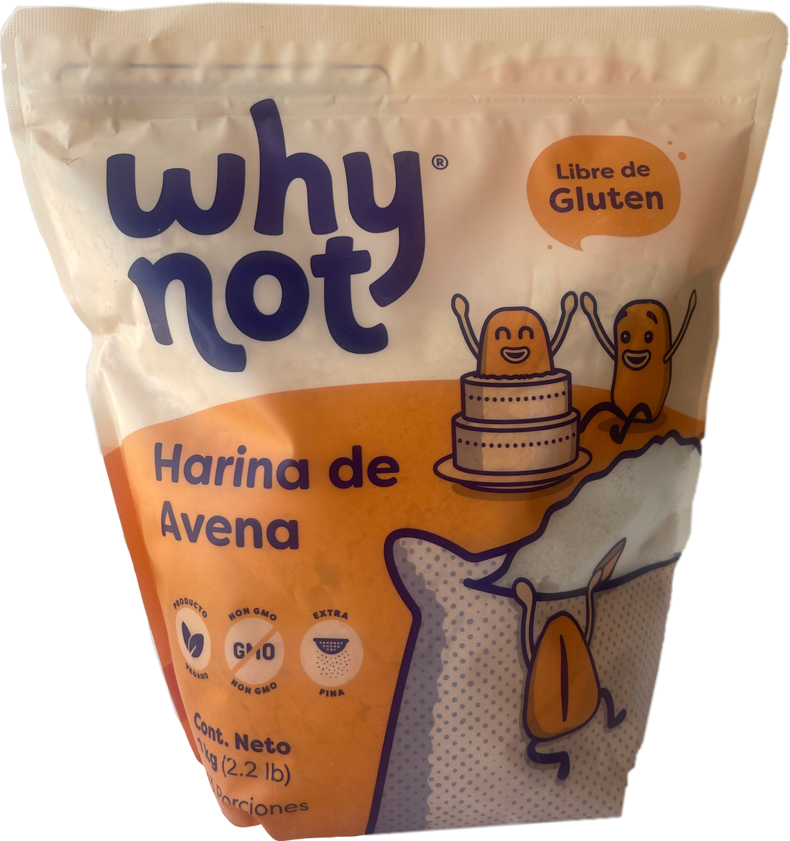 HARINA DE AVENA LIBRE DE GLUTEN, Why Not x 1000 g | Mercado Vital